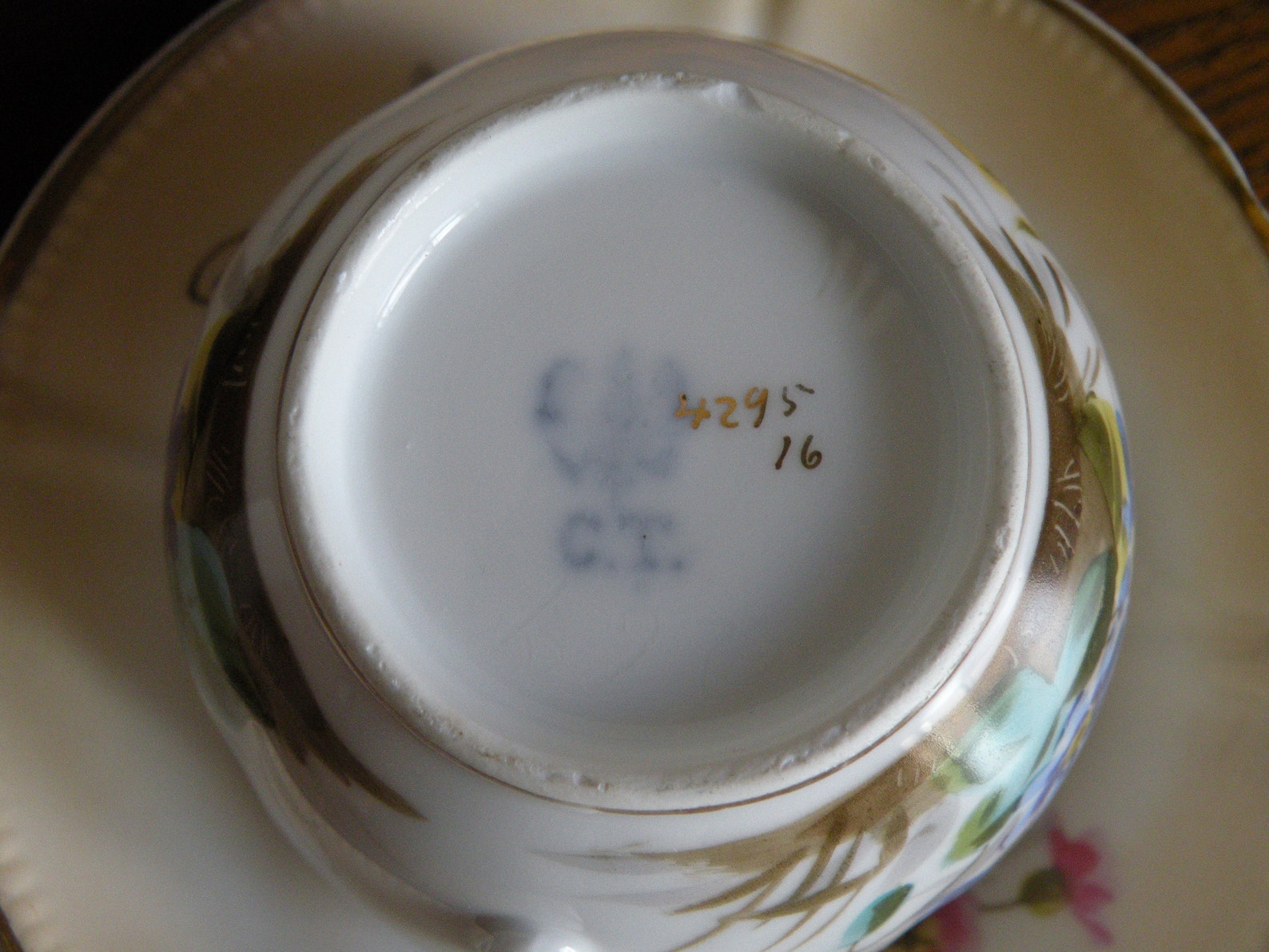 Antique Carl Tielsch Germany Teacup and Saucer Floral Pattern - Etsy
