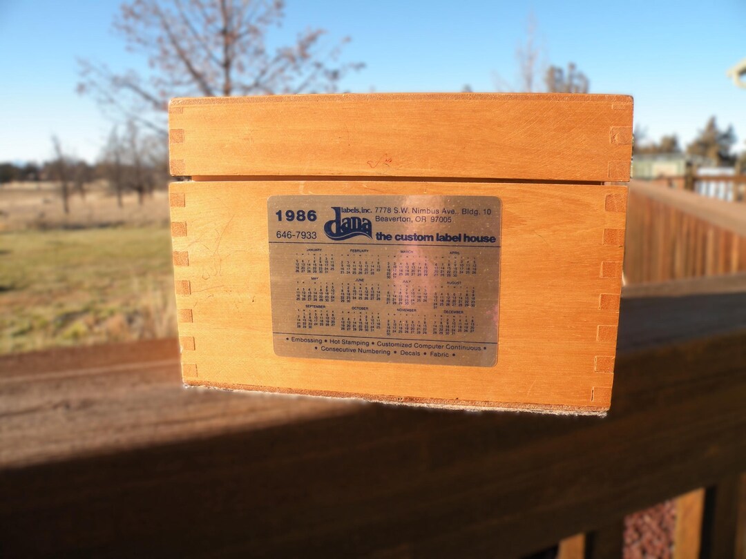 Vintage Wood Index Card File Box, Wood Recipe Box - Etsy