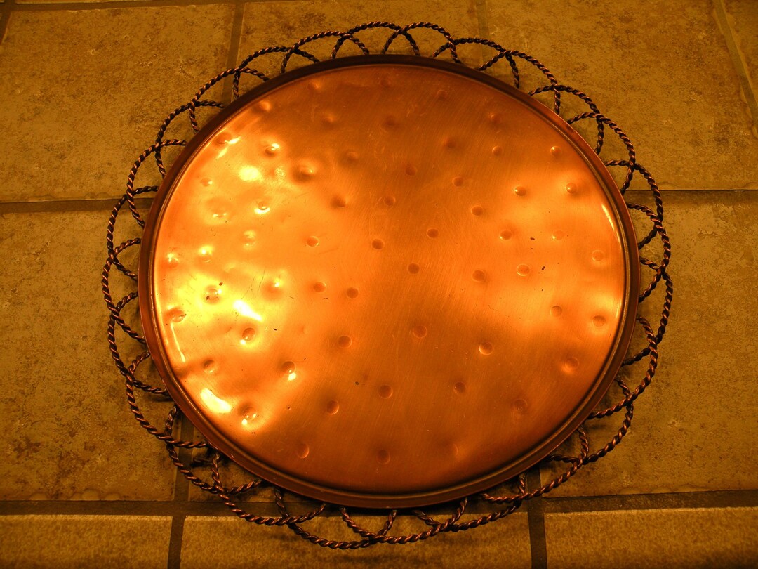 Vintage Gregorian Copper Tray - Etsy