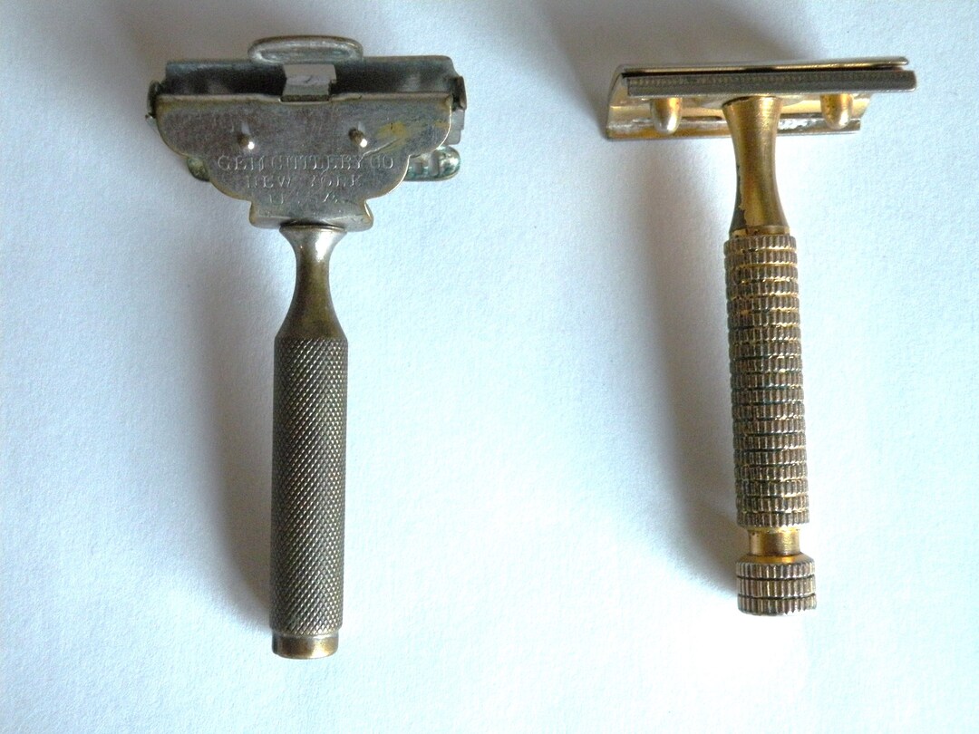 Antique Gem Damaskeene Flip Top Razor and Vintage Star Razor - Etsy