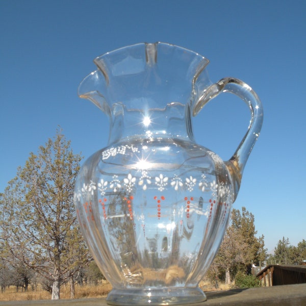 Hand Painted Pitcher - Etsy