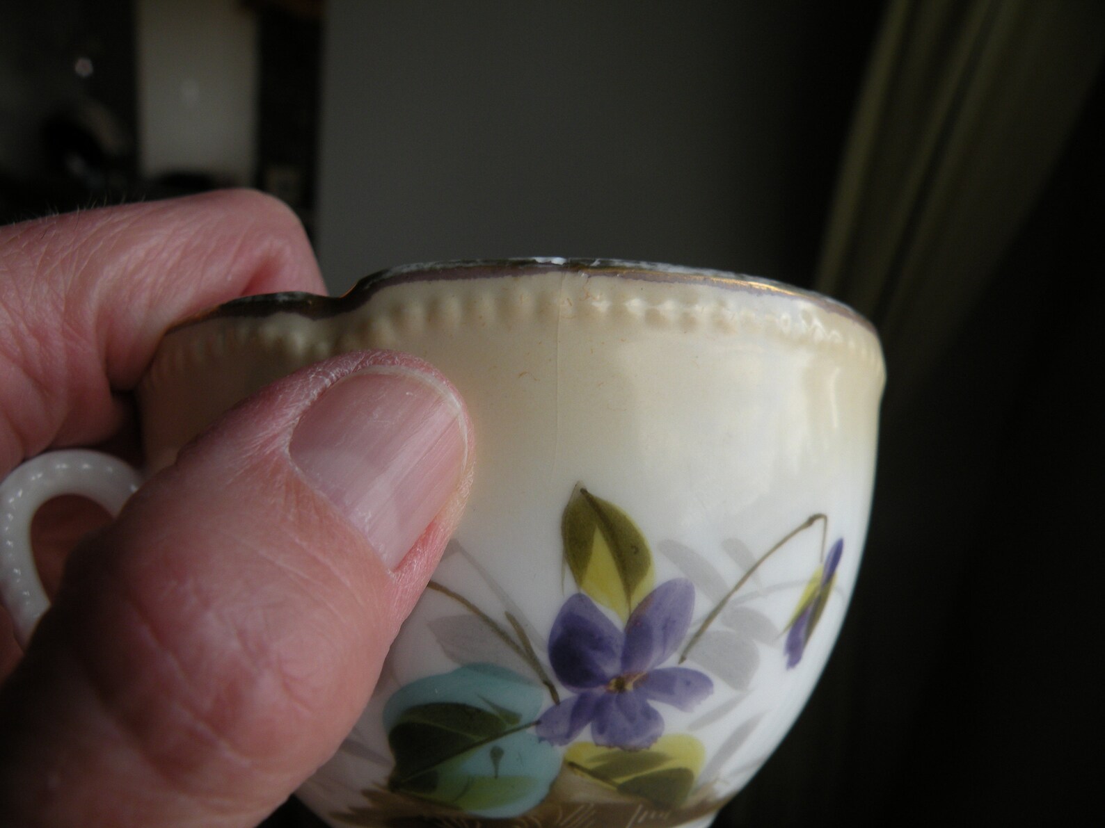 Antique Carl Tielsch Germany Teacup and Saucer Floral Pattern - Etsy