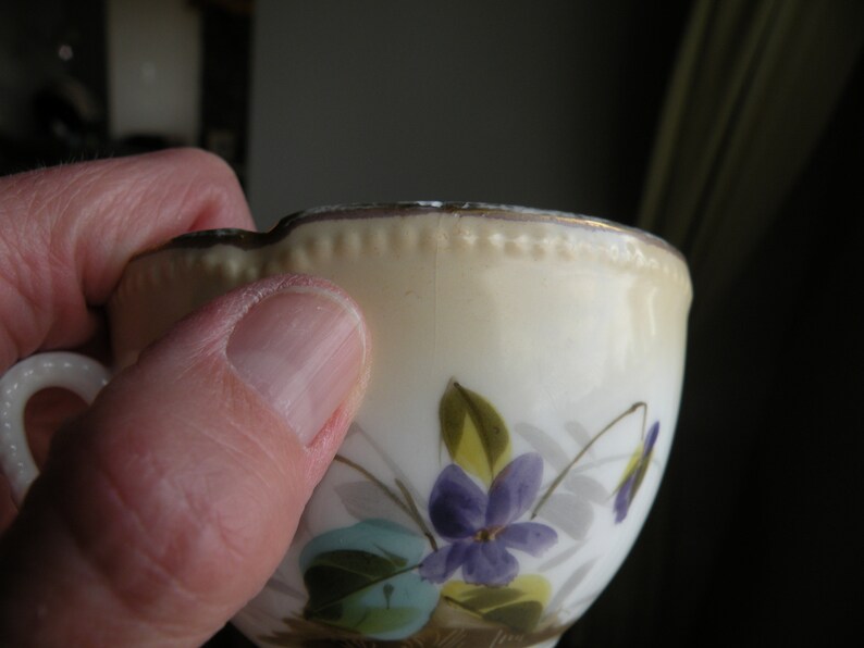 Antique Carl Tielsch Germany Teacup and Saucer Floral Pattern - Etsy