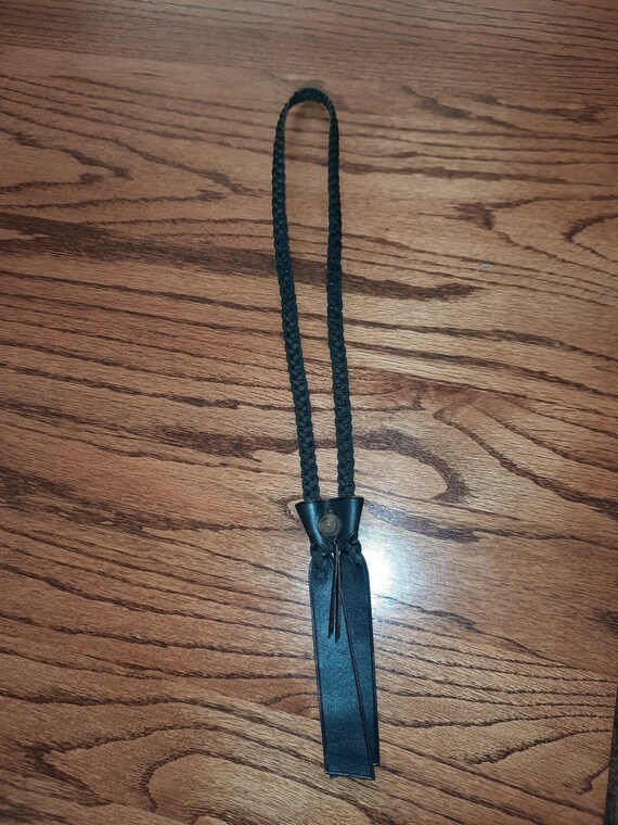 Vintage bolo black leather - Gem