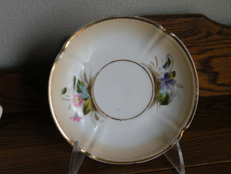 Antique Carl Tielsch Germany Teacup and Saucer Floral Pattern - Etsy