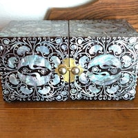 Vintage Vietnamese Abalone Inlay Lacquer Box - Etsy