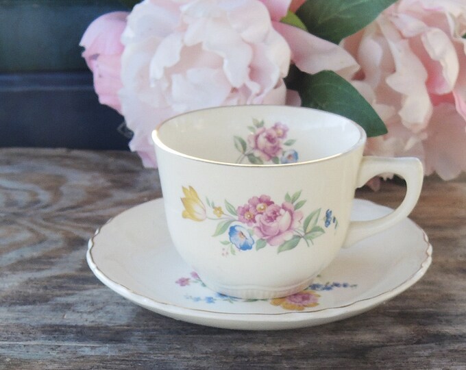 Scio Hazel Coffee Cup Set, Coffee Mug Saucer Set Wedding, Bridal Shower ...