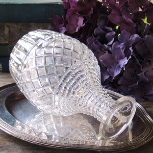 Glass Bevel Cut Whiskey Decanter With Stopper Elegant Barware - Etsy