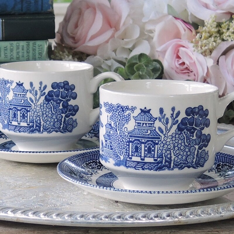 Blue Willow Tea Set - Etsy