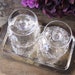 Mismatched Bevel Cut Crystal Brandy Snifters Glasses Set of 2 Cognac ...