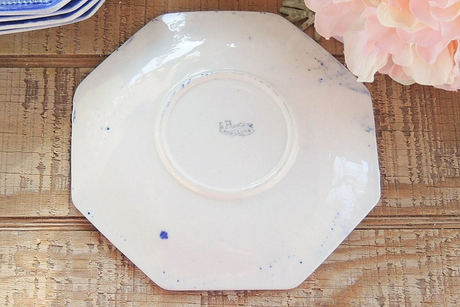 La Francaise Flow Blue Antique Octagon Dessert Plate Listing is for 1 ...