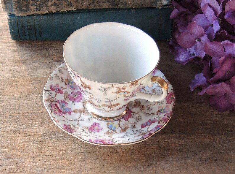 Lefton China Violet Chintz Tea Cup Set Made in Japan 2119 Tea - Etsy