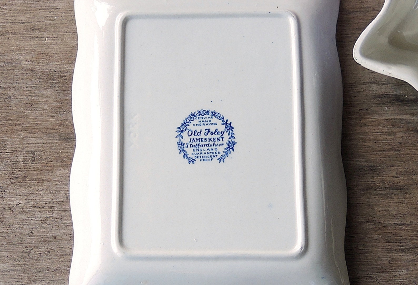 Old Foley Blue and White Transferware Cheese Keep James Kent - Etsy