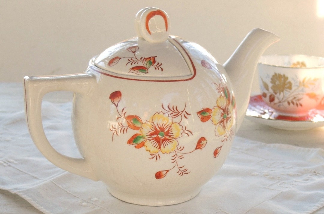 Vintage Round Tea Pot, Made in Japan, Tea Party, Housewarming Gift ...