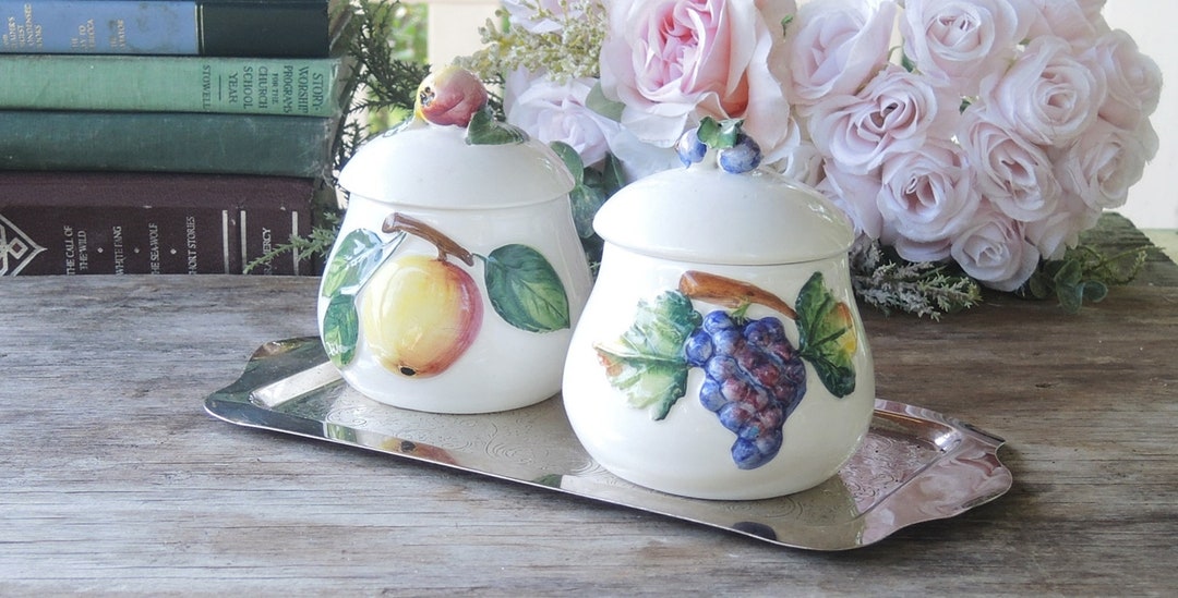 Fruit Motif Canister Set Made in Italy Kitchenwares Kitchen Storage ...