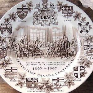 Wood and Sons Canadian Centennial Collector's Plate Alpine White ...