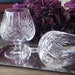 Mismatched Bevel Cut Crystal Brandy Snifters Glasses Set of 2 Cognac ...