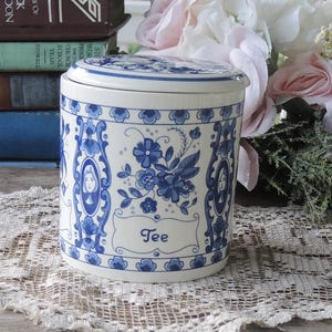 Delft Blue Tea Canister Made in Holland Blue White Delft Ware Hand ...