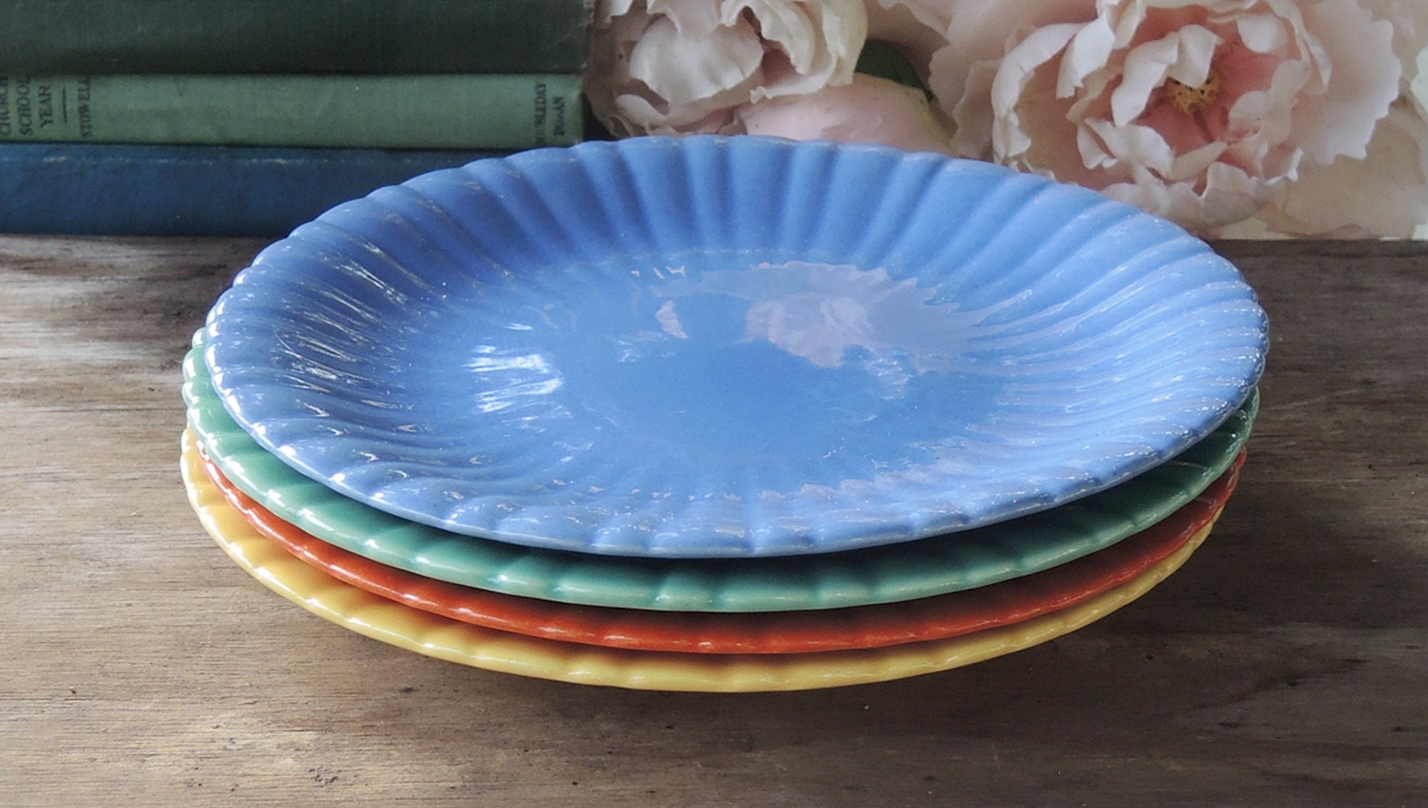 Stangl Colonial Mismatched Fiesta Lunch Plates Set of 4 Plates for ...