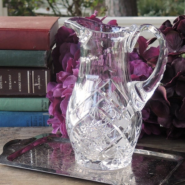 Lead Crystal Pitcher - Etsy