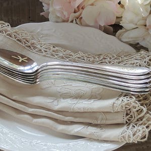 German Silverplate Table or Serving Spoons Set of 6 Gowe Wellner ...