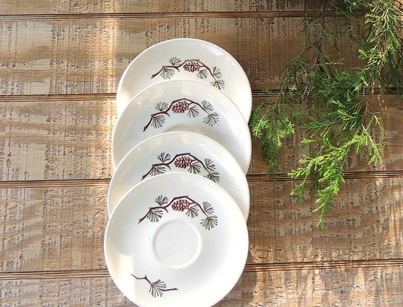 1950s Stetson Pine Cone Saucer Dining & Serving Plates etna.com.pe