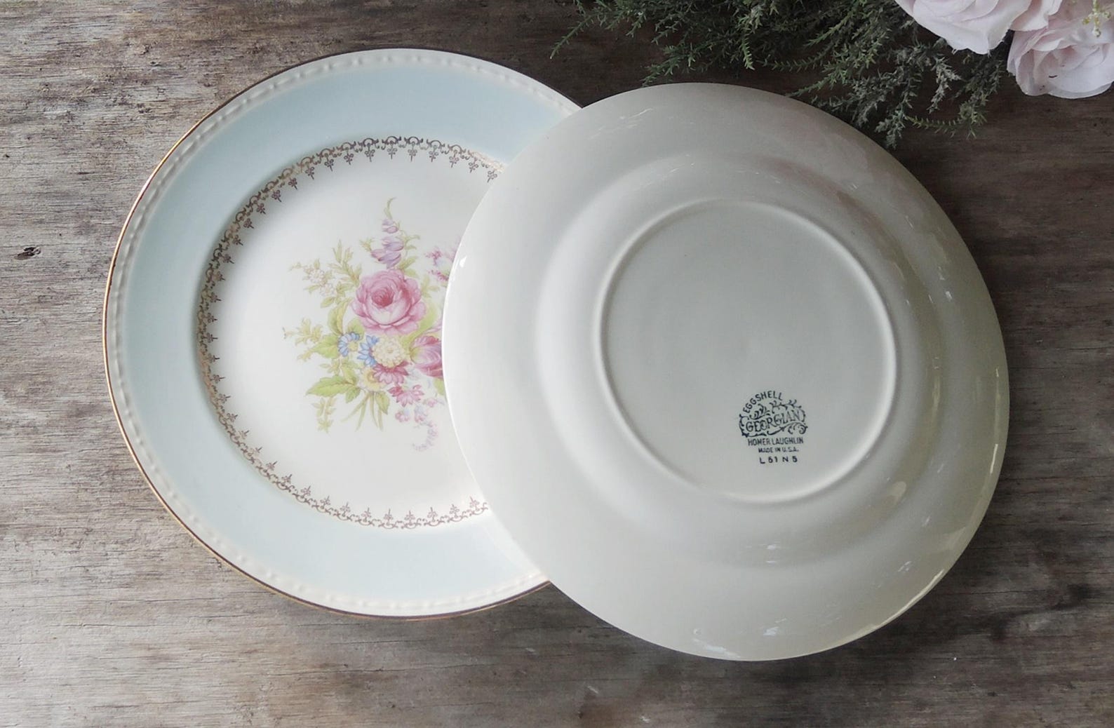 Homer Laughlin Chateau Lunch Plates Set of 4 Eggshell Georgian L51 N5 ...
