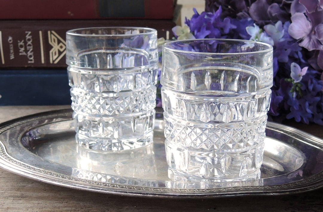 Bohemia Glasgow Lead Crystal Whiskey Glasses Set of 2 Vintage Glasses ...
