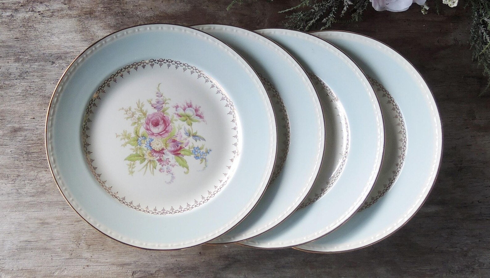 Homer Laughlin Chateau Lunch Plates Set of 4 Eggshell Georgian L51 N5 ...