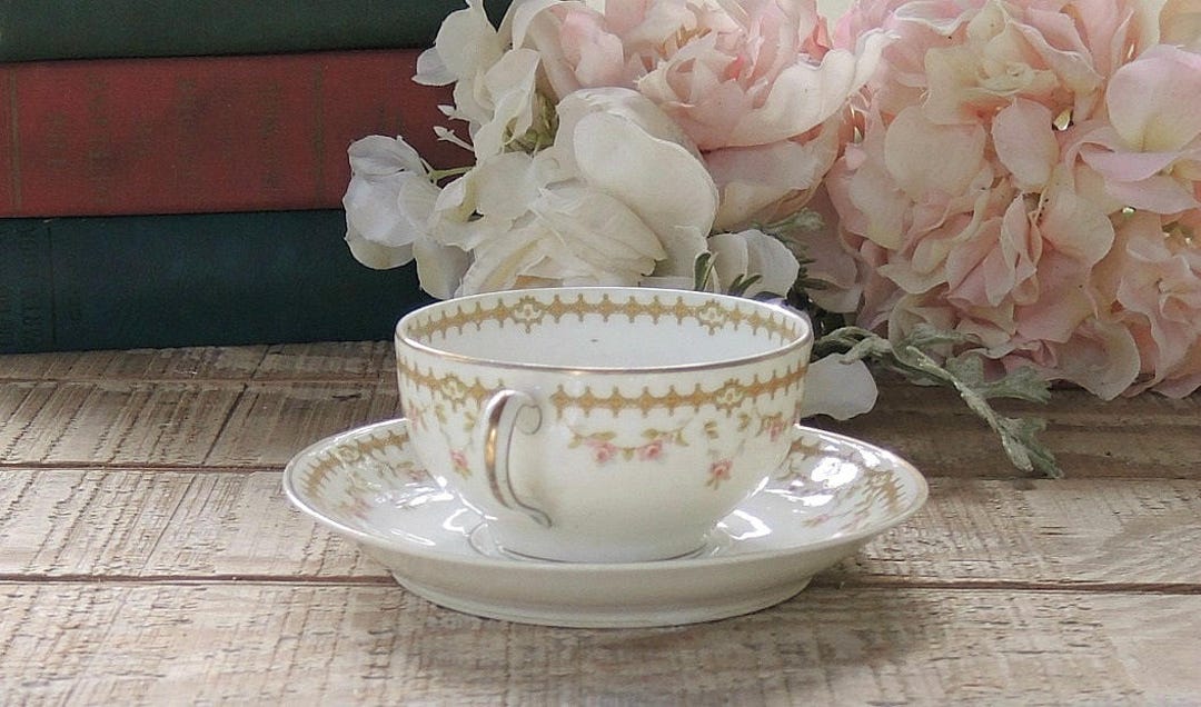 Antique Haviland Limoges Tea Cup and Saucer, Bridesmaid Tea Set ...