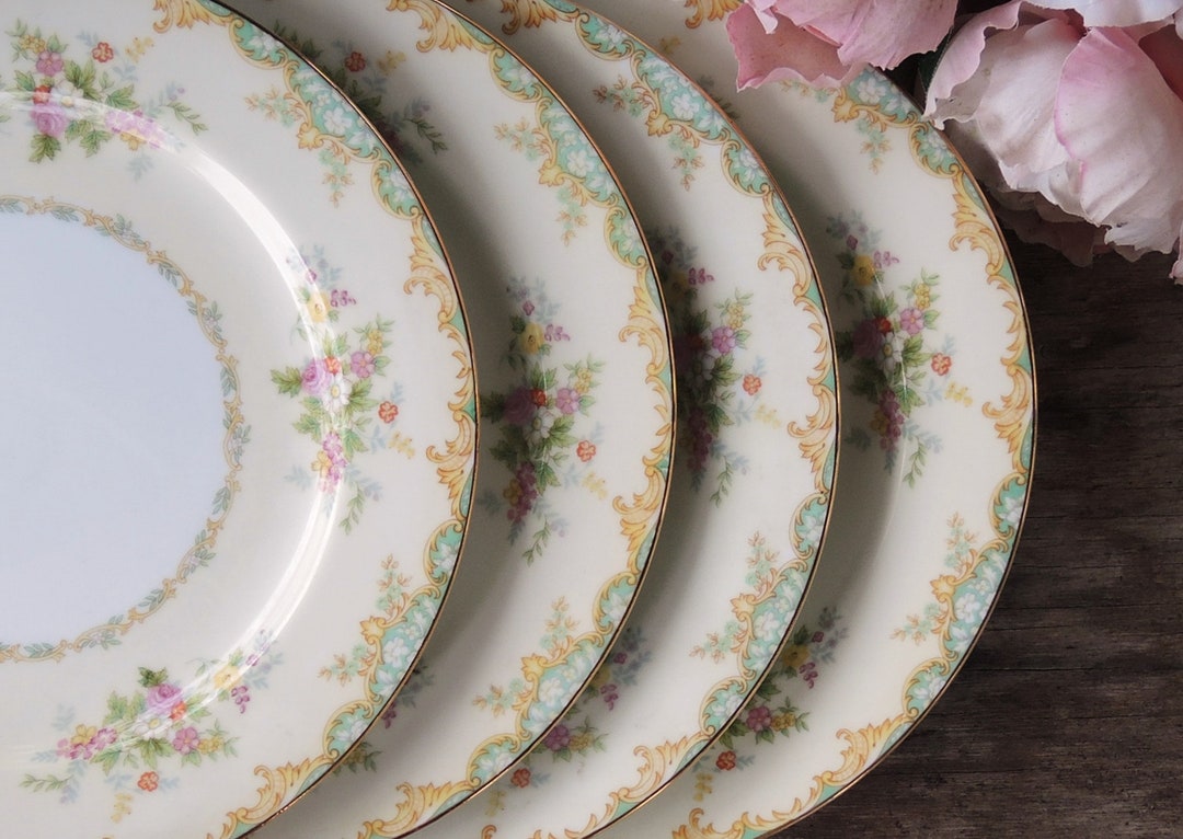Vintage Noritake Jasmine Dinner Plates, Set of 4 Made in Japan Cottage ...