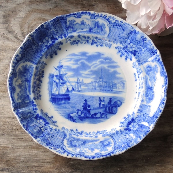 Antique Blue Plates - Etsy