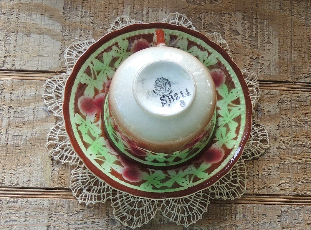 Rustic Cottage Ornate Maestrict Tea Cup and Saucer Set Made - Etsy