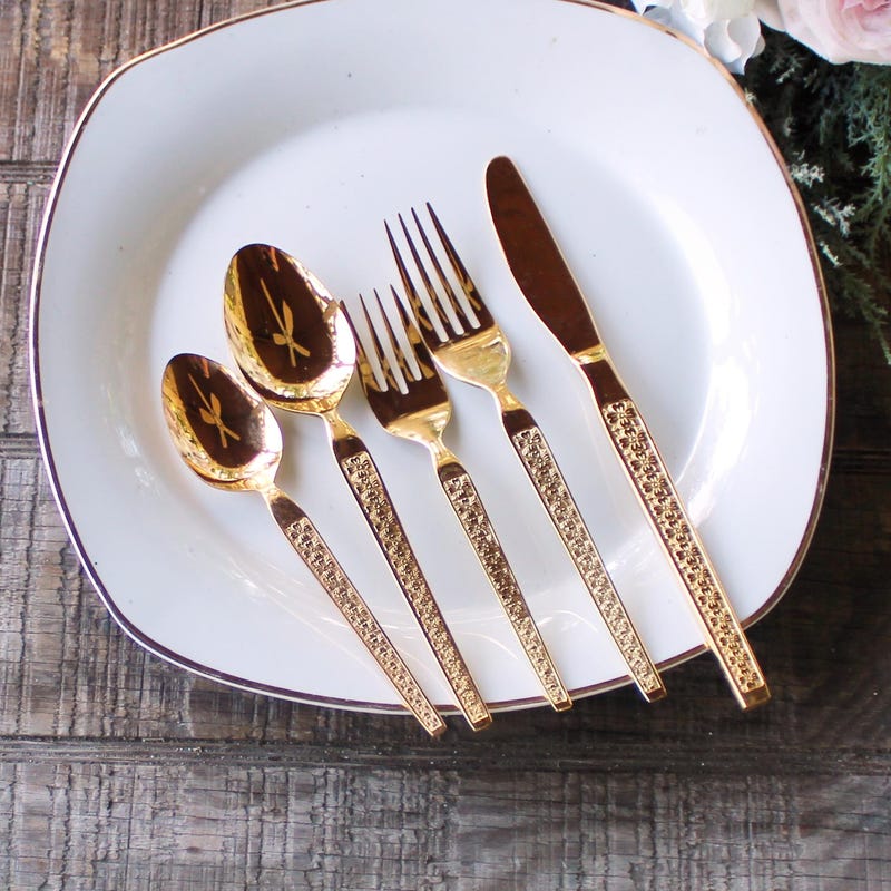 Korean Flatware Gold - Etsy
