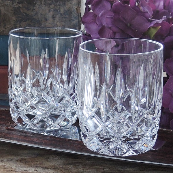 Vintage Cut Glass Old Fashion Glasses - Etsy