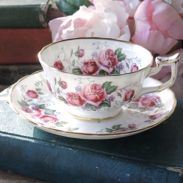 Red Rose Tea Cup - Etsy
