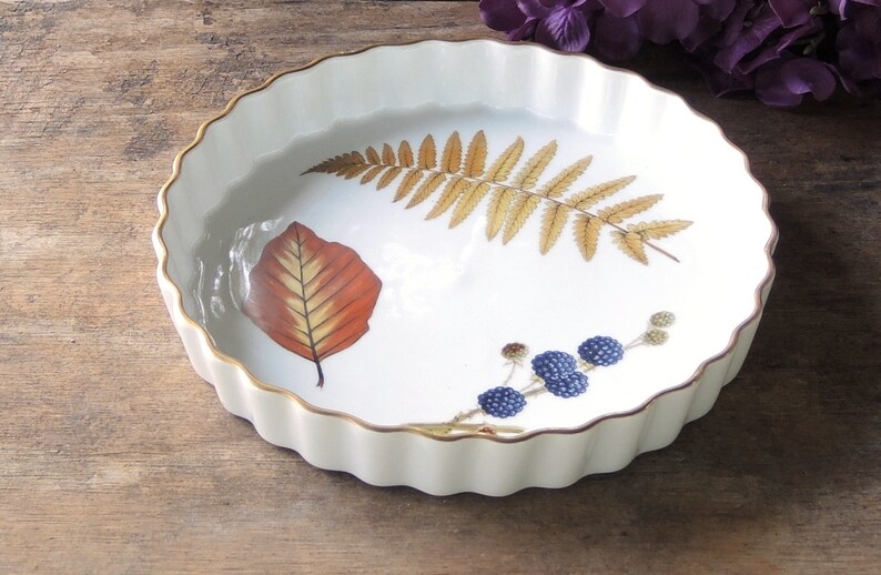Royal Worcester Wild Harvest Flan Plate Flan Dish Vintage | Etsy