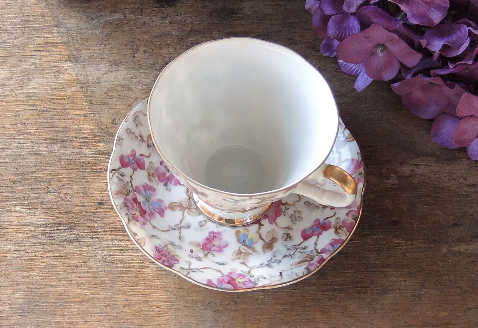 Lefton China Violet Chintz Tea Cup Set Made in Japan 2119 Tea - Etsy