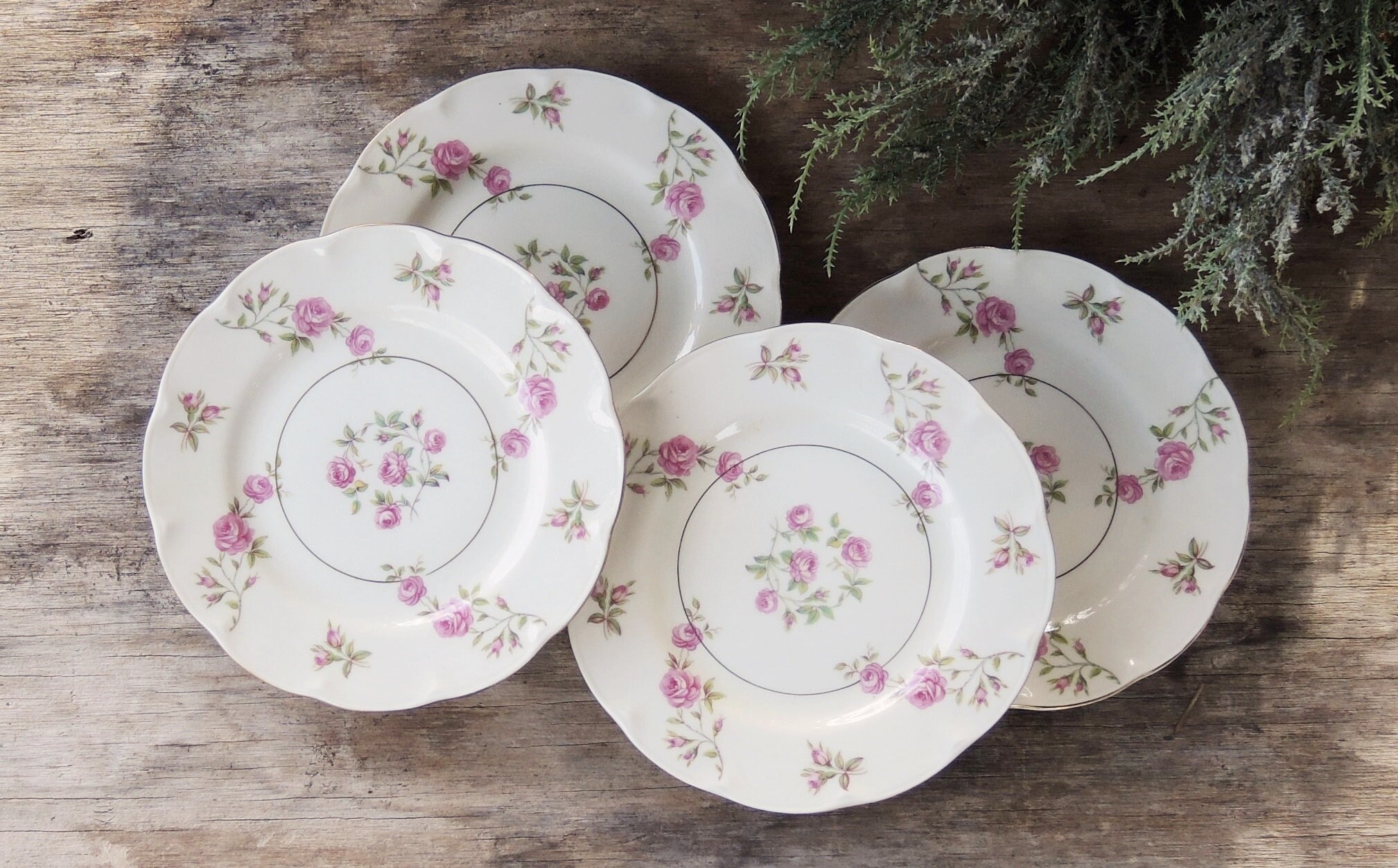 Theodore Haviland Delaware Salad Plates Set of 4 Bridal Shower Plates ...