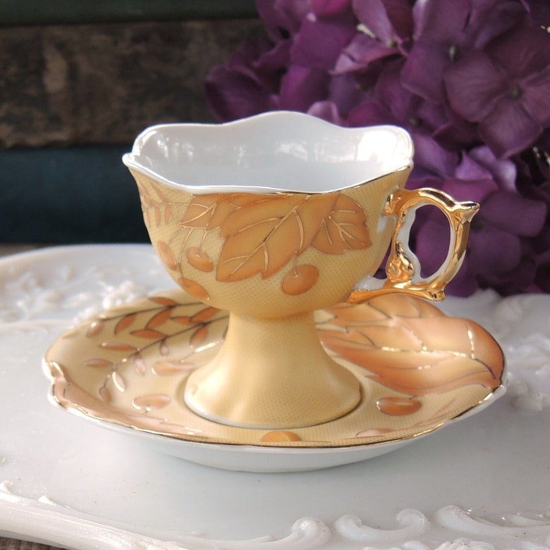 Scalloped Tea Cup - Etsy