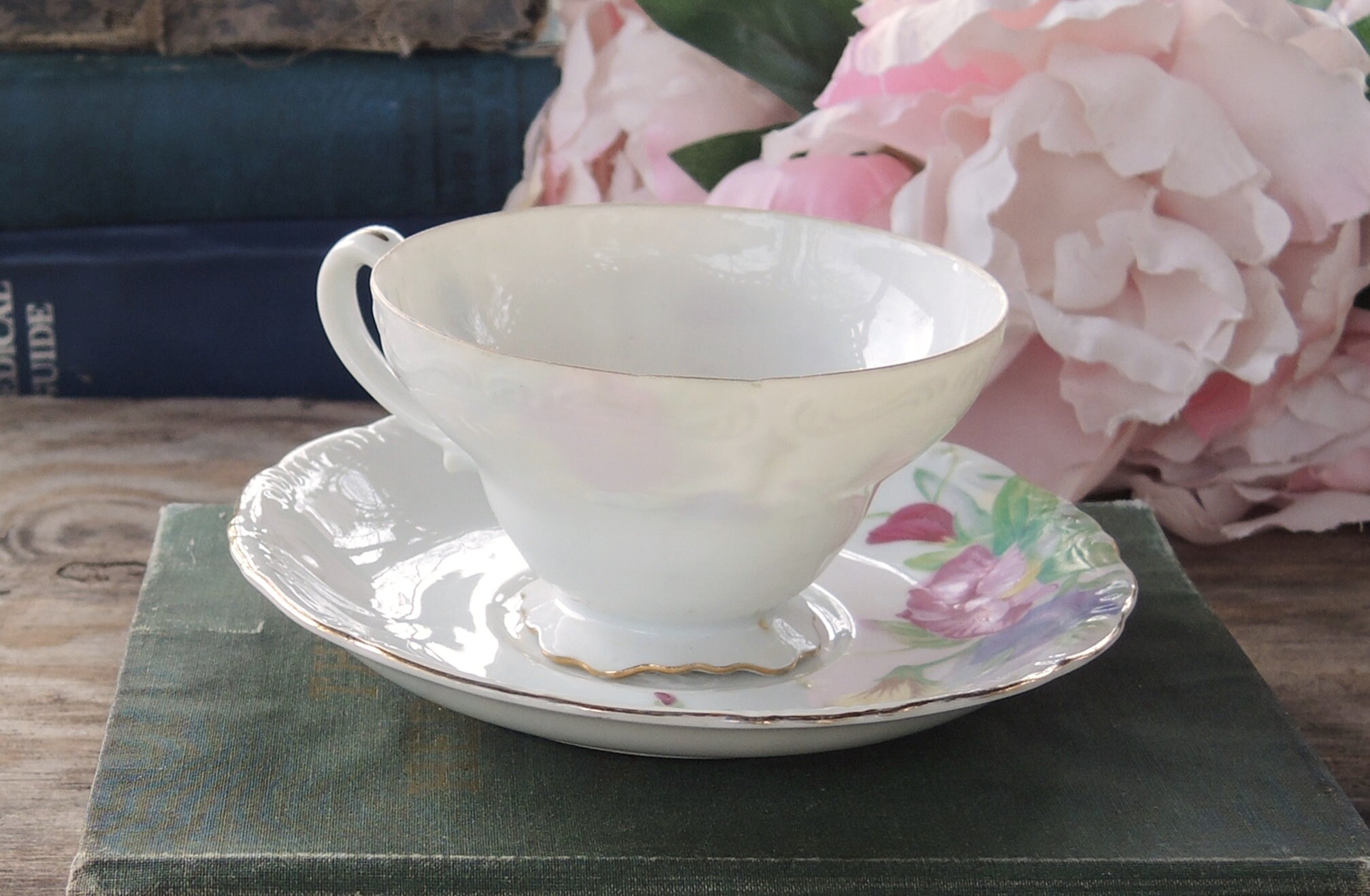 Cherry China Tea Cup and Saucer Tea Cup Set Made in Japan | Etsy