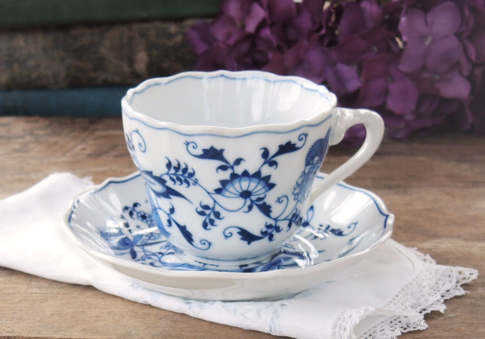 Blue Danube Tea Cup and Saucer Blue White Tea Cup Set Blue | Etsy