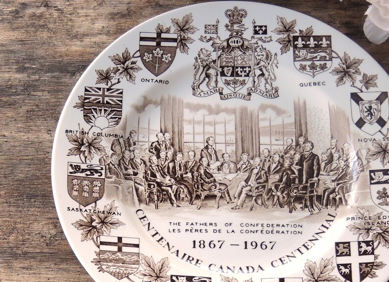Wood and Sons Canadian Centennial Collector's Plate Alpine White ...