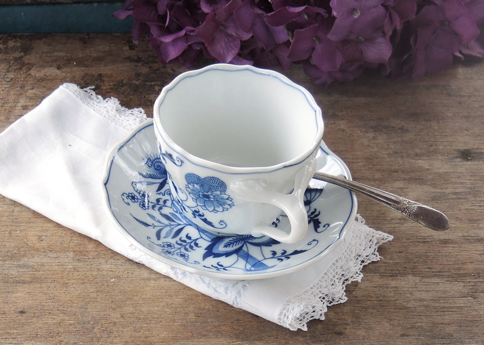 Blue Danube Tea Cup and Saucer Blue White Tea Cup Set Blue | Etsy