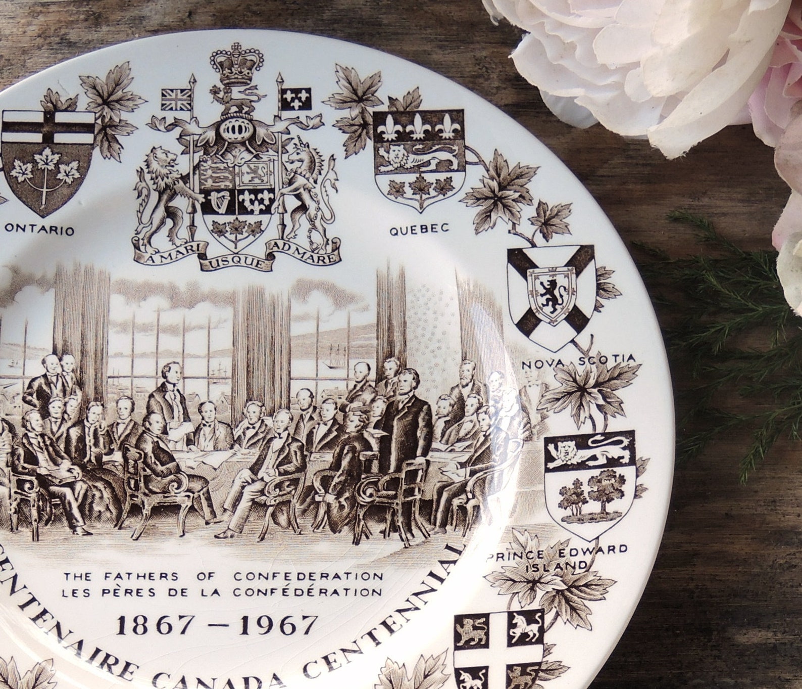 Wood and Sons Canadian Centennial Collector's Plate Alpine | Etsy