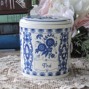 Delft Blue Tea Canister Made in Holland Blue White Delft Ware Hand ...