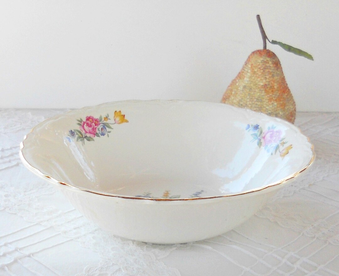 SCIO Hazel Floral Cottage Style Serving Bowl, Rosebuds, Tea Party ...