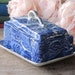 Old Foley Blue and White Transferware Cheese Keep James Kent - Etsy