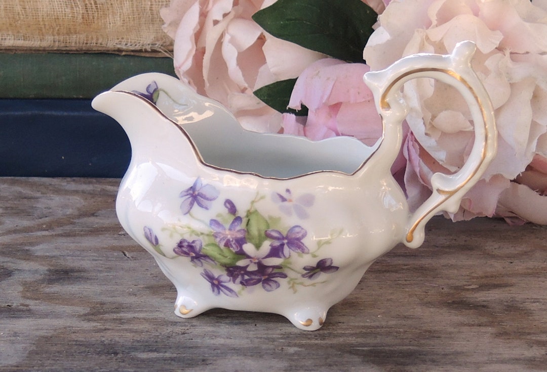 Rossetti Spring Violets Creamer Purple Violets Occupied Japan Made in ...