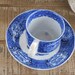 Antique German Flow Blue Tea Cup Saucer Set Franz Anton - Etsy